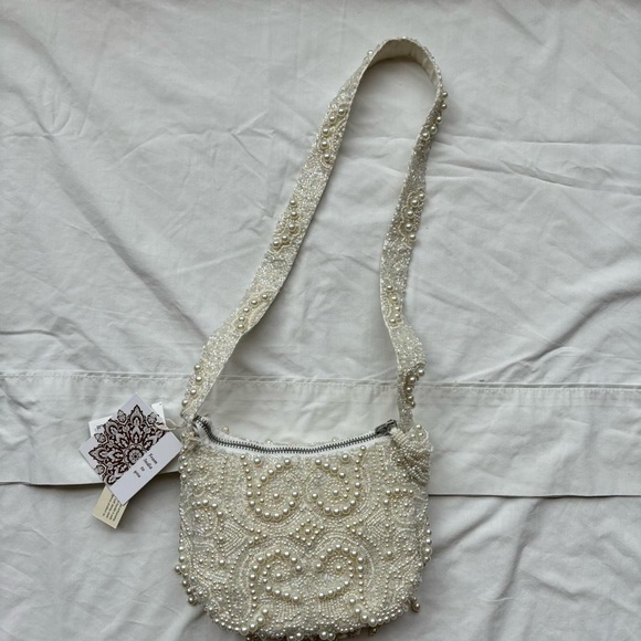 Bags | Tj Maxx Marshalls Viral Pearl Beaded Shoulder Bag With Beaded ...